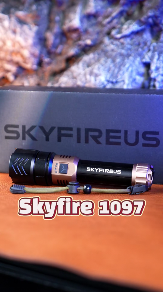SKYFIRE 1097 [CANGLONG] Tactical Flashlight – 1300 Lumens, Rechargeable, Ignition Lens – SKYFIRE ...